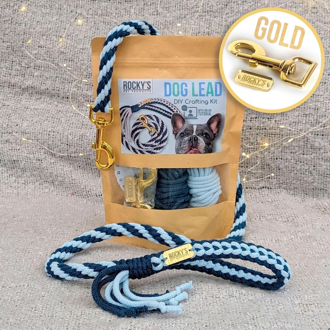 Make Your Own Dog Lead Crafting Kit - Dog Lead in Blue, Rope Dog Lead ...