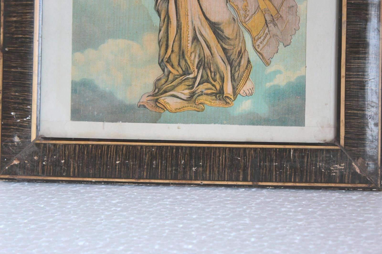 Photo Frame Tilottama Lady, Old Vintage Print, Raja Ravi Varma Original ...