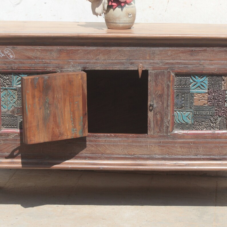 Damchiya Carved Dowry Chest Vintage Trunk Box Side Table - Etsy
