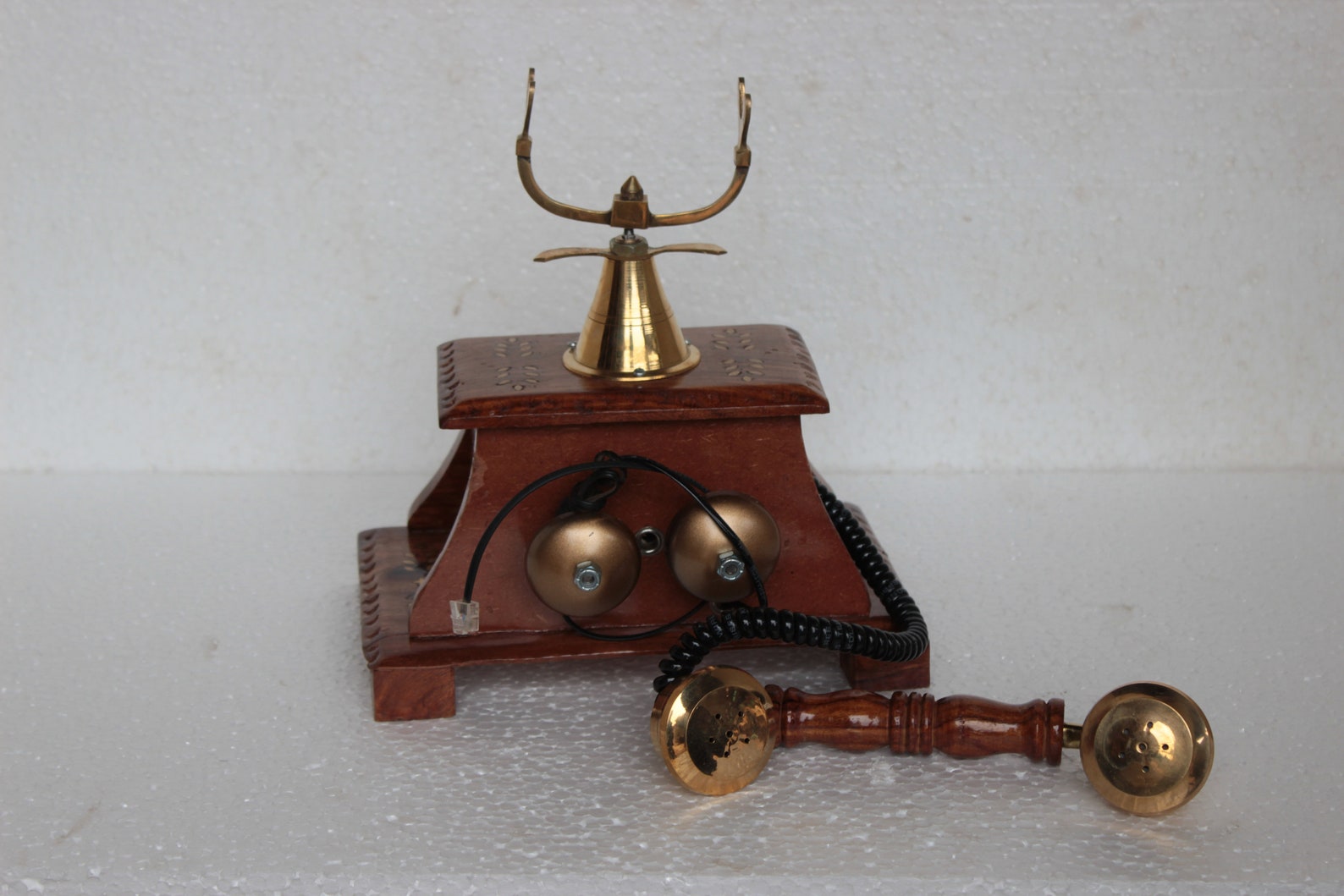 Wooden Telephone New Handcrafted Old Style Home Decor/ Royal Look Old ...