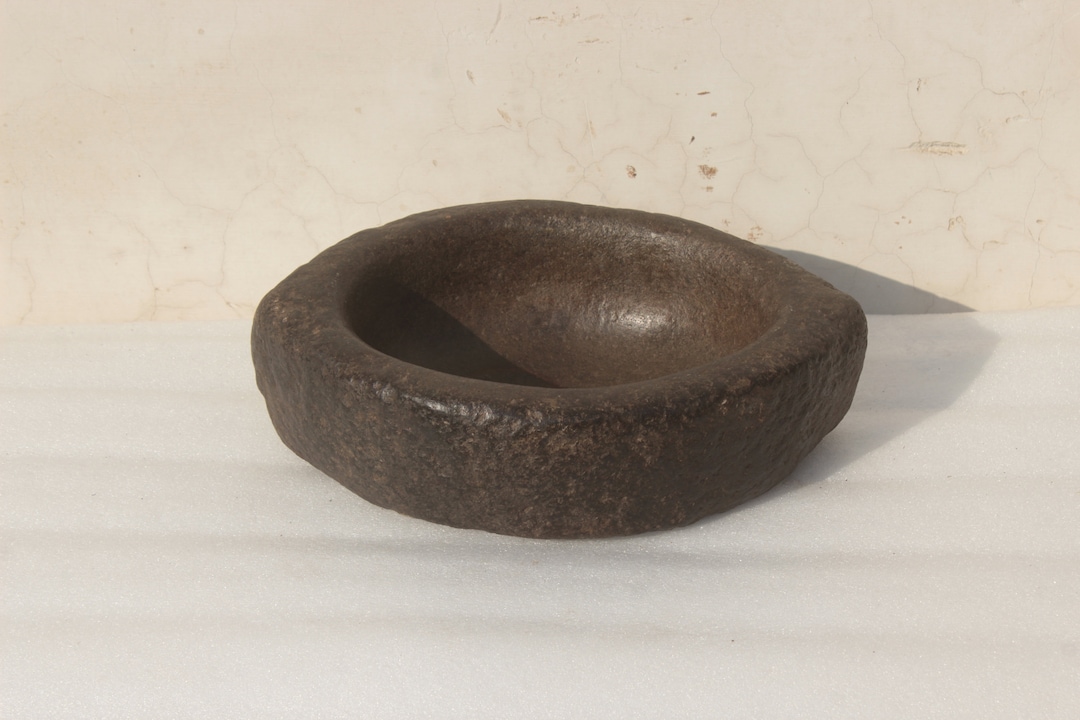 Stone Kharal Mortar, Old Aged Stone Kundi, Garden Decor - Etsy