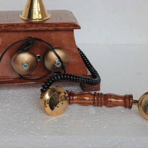 Wooden Telephone New Handcrafted Old Style Home Decor/ Royal Look Old ...