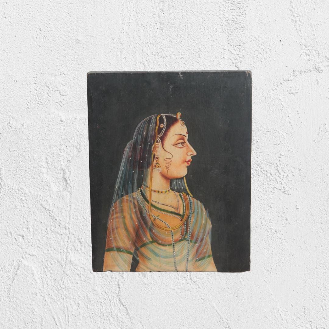Old Vintage Paintings on Teak Wood Antique Home Decor Rare Collectible ...