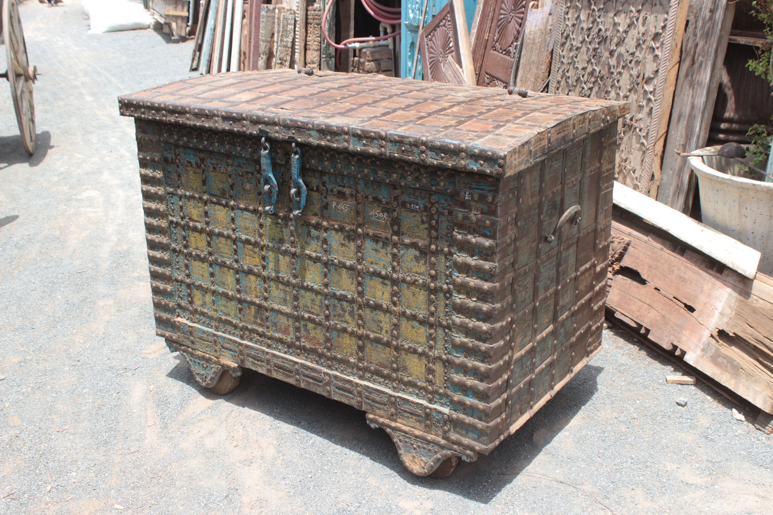 Trunk Box, Wooden Pitara, Storage Chest, Ethnic Handmade Jewelry Box ...