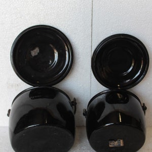 2 Pc Old Enamelware Judgeware Cooking Pot Vintage Kitchenware ...