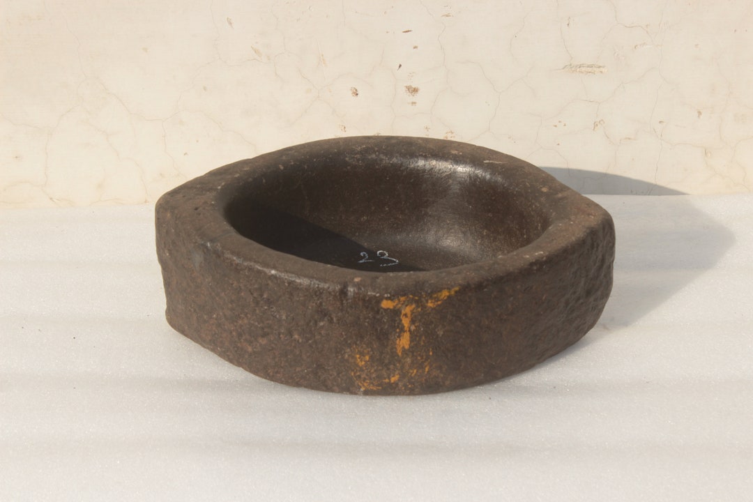 Stone Kharal Mortar, Old Aged Stone Kundi, Garden Decor - Etsy
