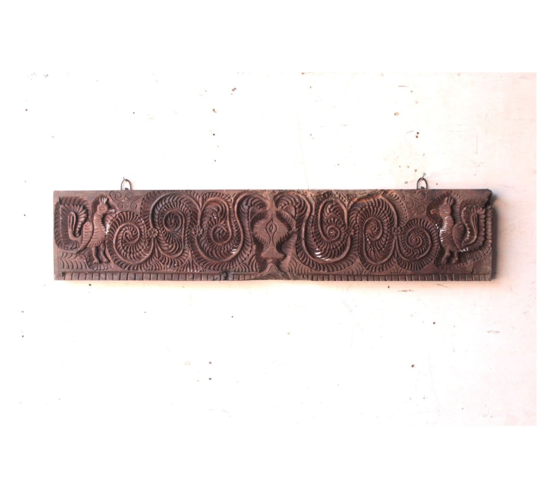 Old Wooden Hand Carved Wall Panel-vintage Wooden Wall Decor Panel ...