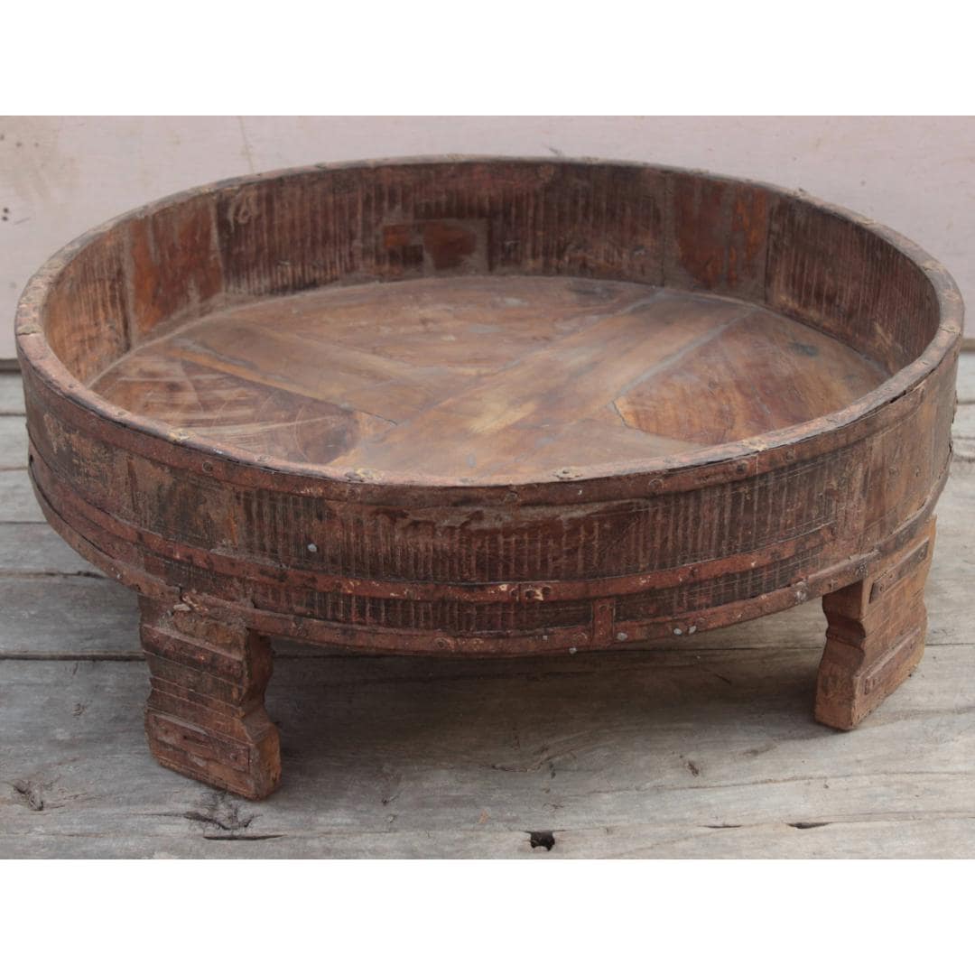 Hand Crafted Vintage Indian Grinder Table Home Decor Chakki Table ...