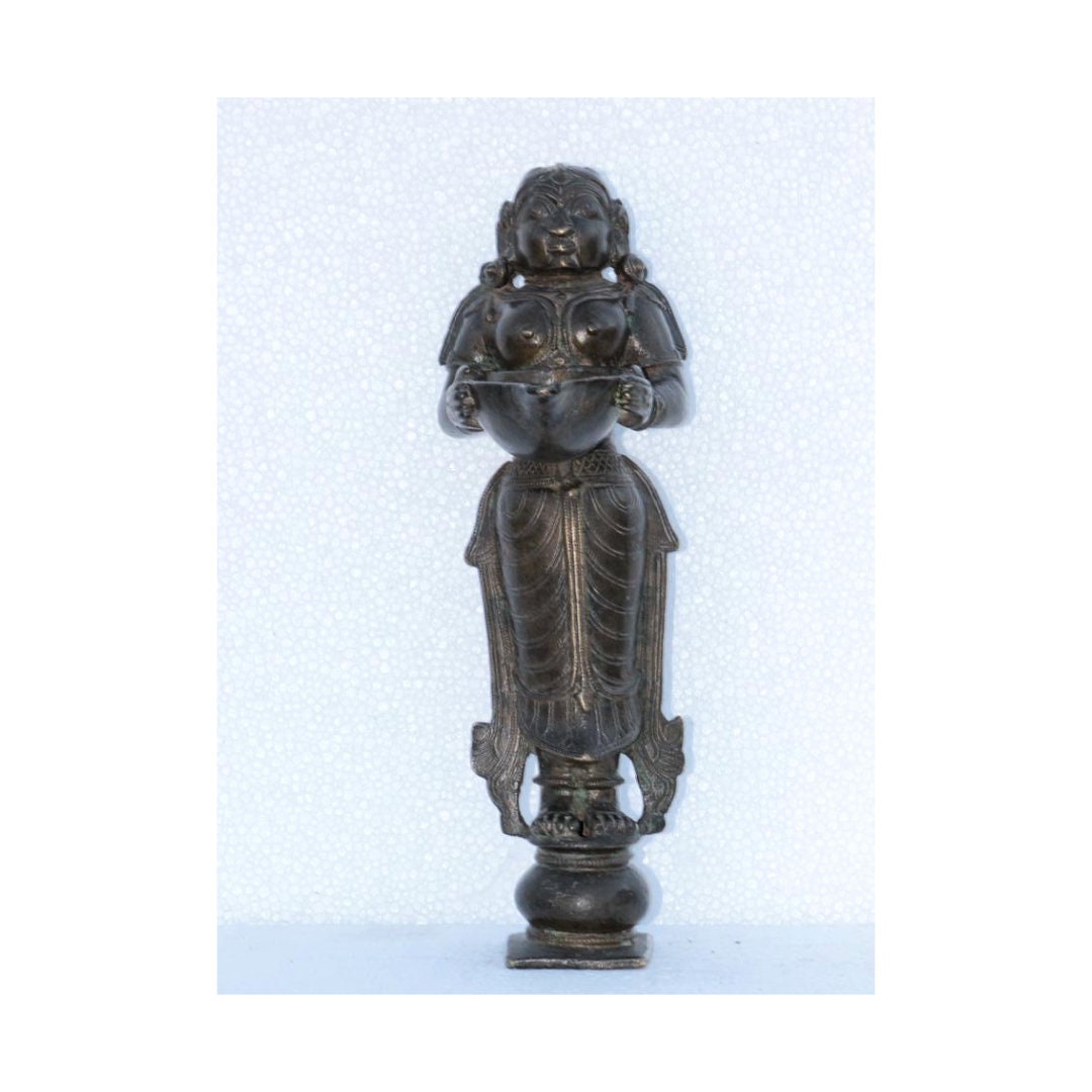 Brass Statue Deep Angel Lady Old Vintage Home Decor Figure Christmas ...