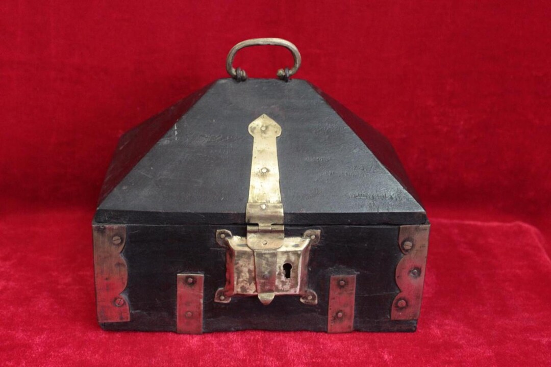 Brass Case Box New Antique Wooden Home Decor Collectible, Old Vintage ...