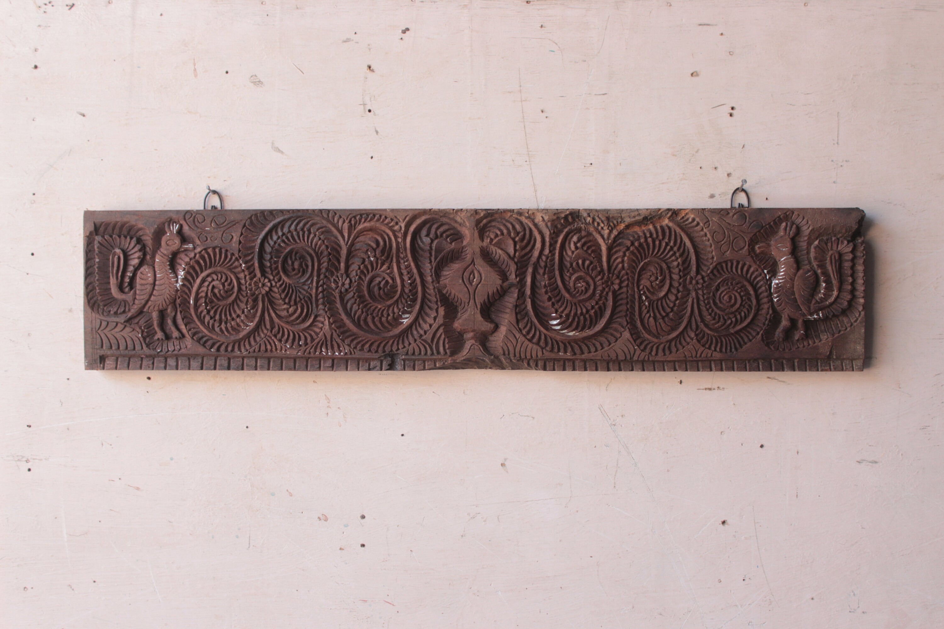 Old Wooden Hand Carved Wall Panel-vintage Wooden Wall Decor Panel ...