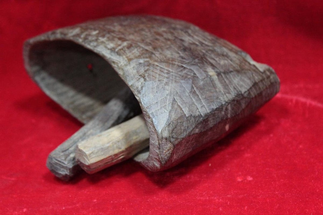 Old Used Handmade Wooden Cow Bell, Giant Harmony Cow Bells, Home Decor ...