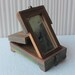 Barber Shaving Box With Mirror Made of Old Wood in Vintage Style, - Etsy