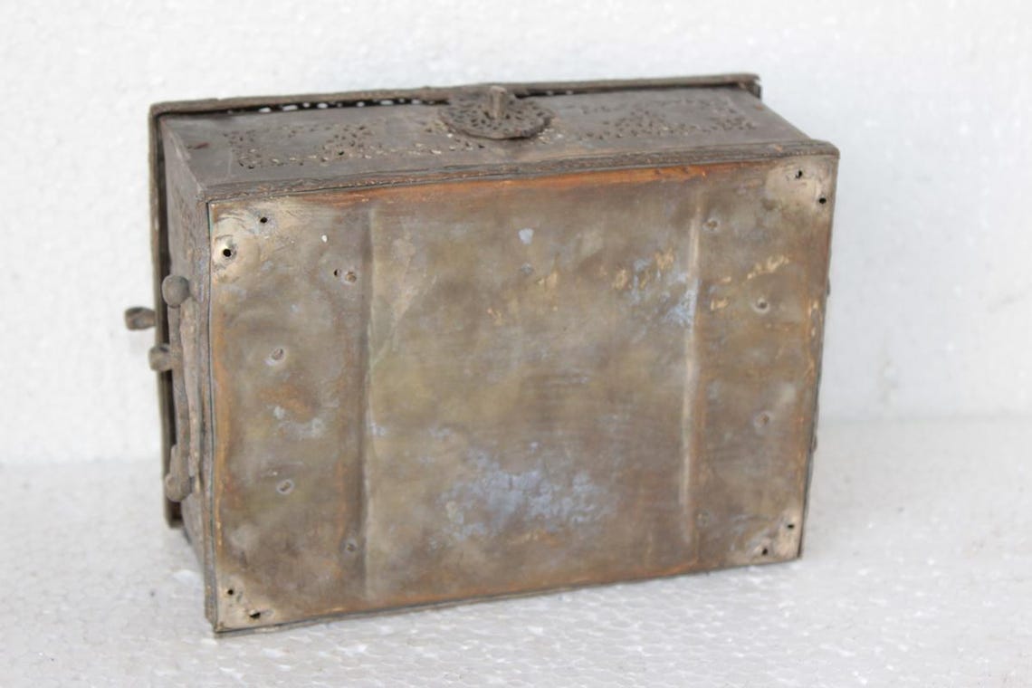 White Metal Brass Pan Dan Box 1900s Old Vintage Rare Antique ...