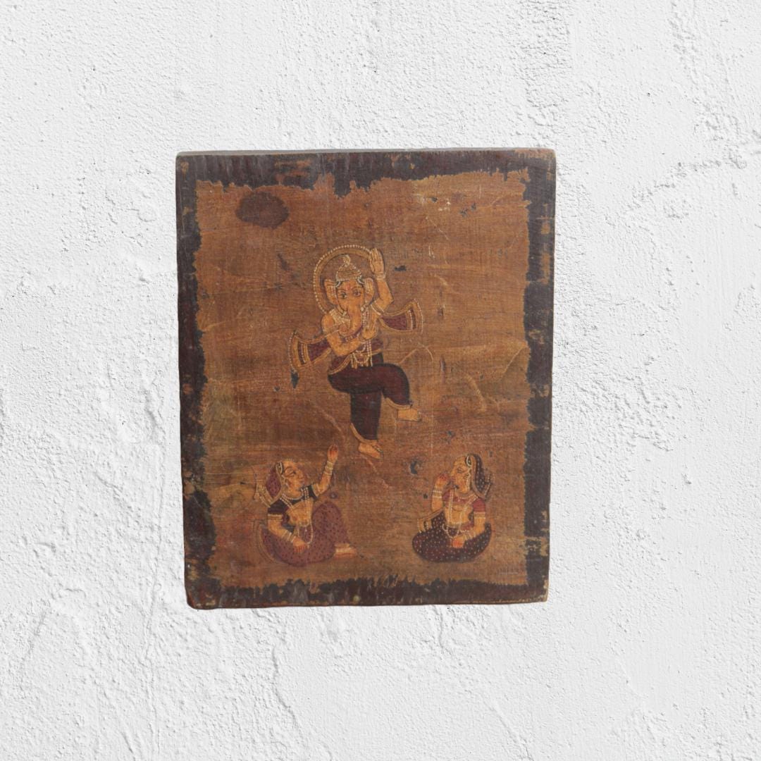 Old Vintage Paintings on Teak Wood Antique Home Decor Rare Collectible ...