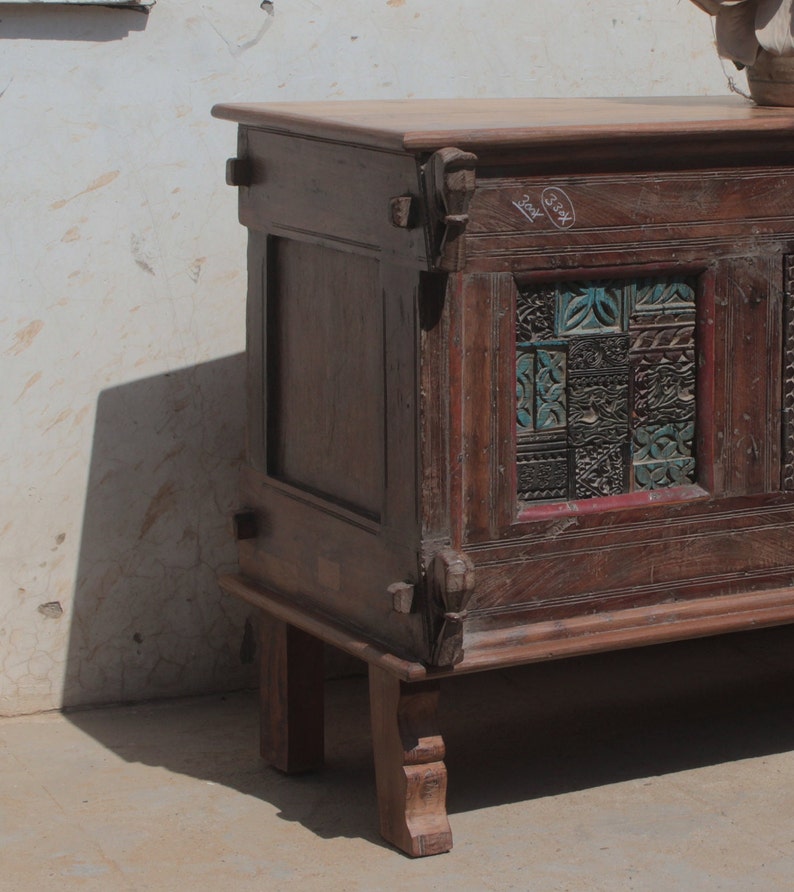 Damchiya Carved Dowry Chest Vintage Trunk Box Side Table - Etsy