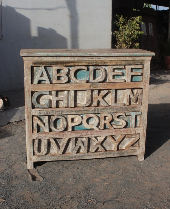 Alphabet Chest of Drawers-kids Toddlers Room Furniture-nursery - Etsy