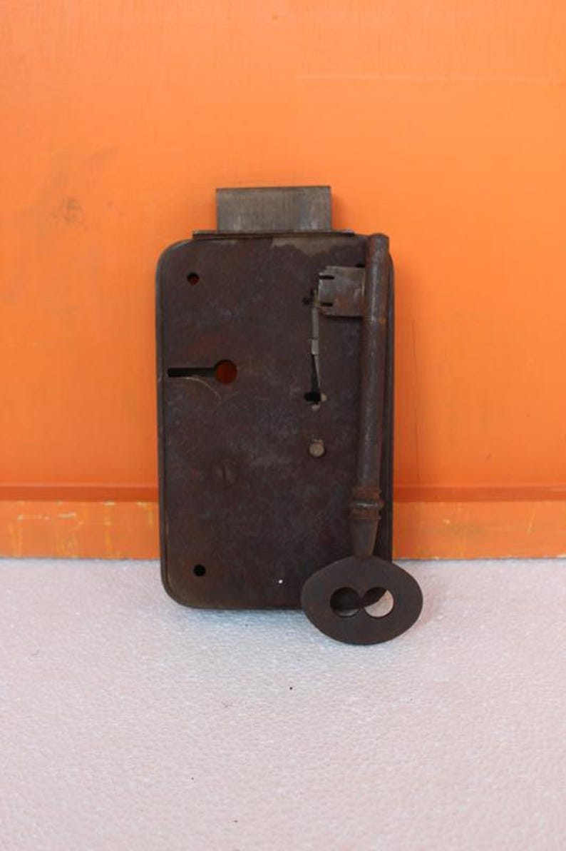 Iron Door Lock and Key Old Vintage Antique Very Rare Collectible - Etsy
