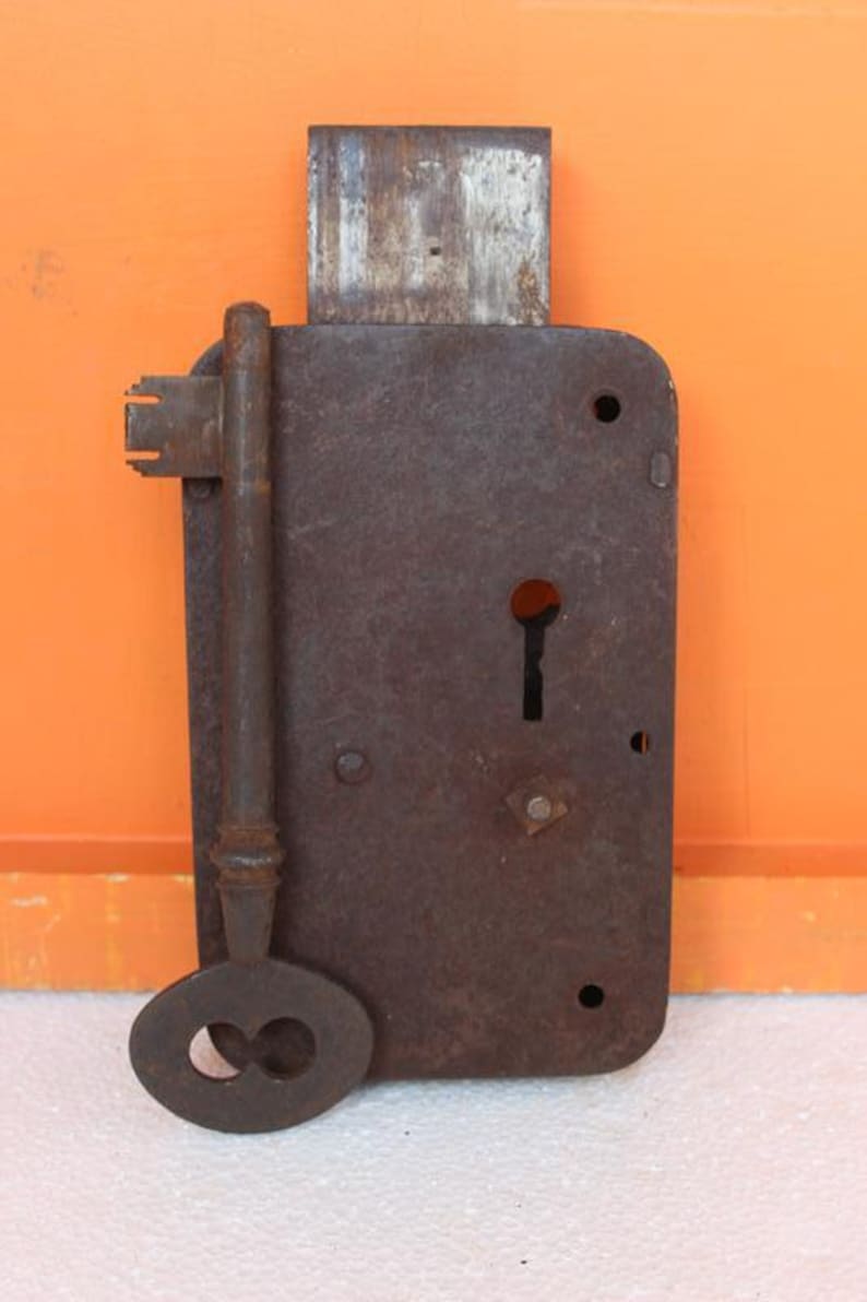 Iron Door Lock and Key Old Vintage Antique Very Rare Collectible - Etsy