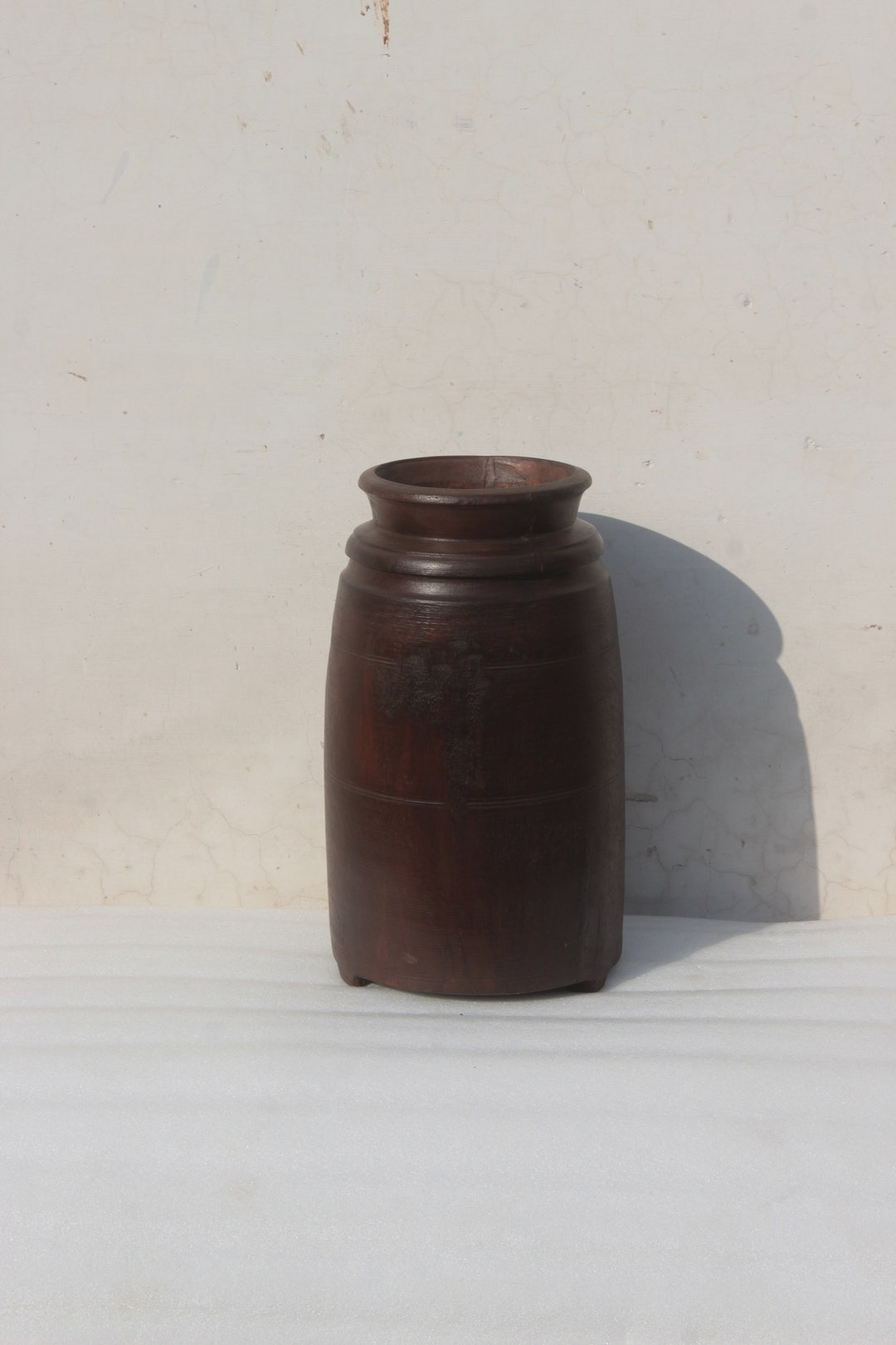 Pots, Vase, Flower Decor, Wooden Vessel, Old Planter, Home Decor ...