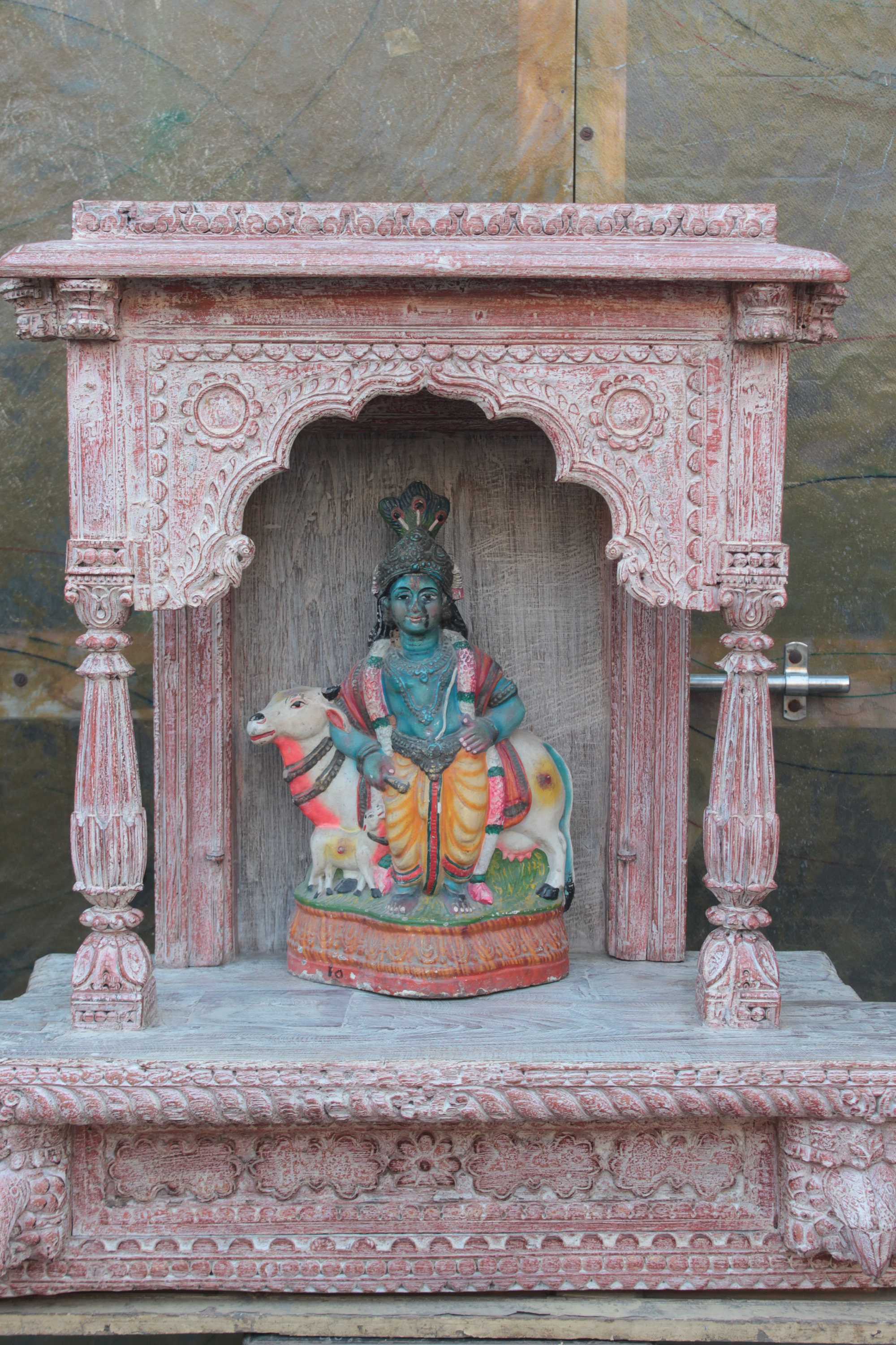 Antique Indian Painted Temple - Etsy