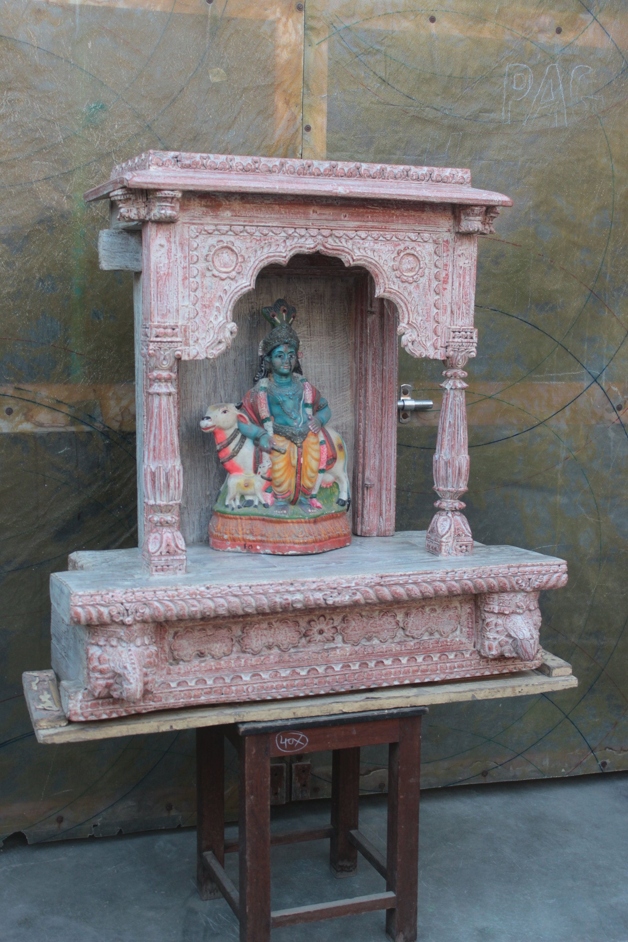 Antique Indian Painted Temple - Etsy