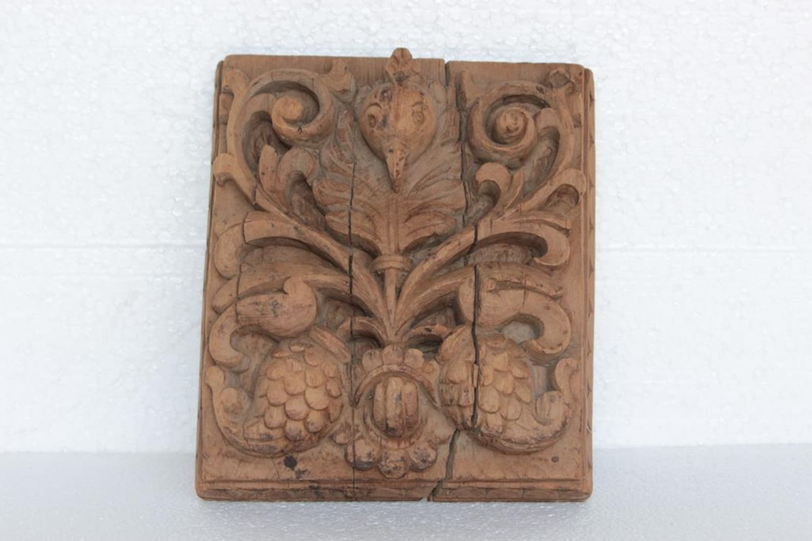 Wooden Panel Bird 1900s Carved Indian Vintage Antique Rare Home Decor ...