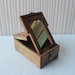 Vintage Handmade Wooden Shaving, Makeup Box With Mirror Old Collectible ...