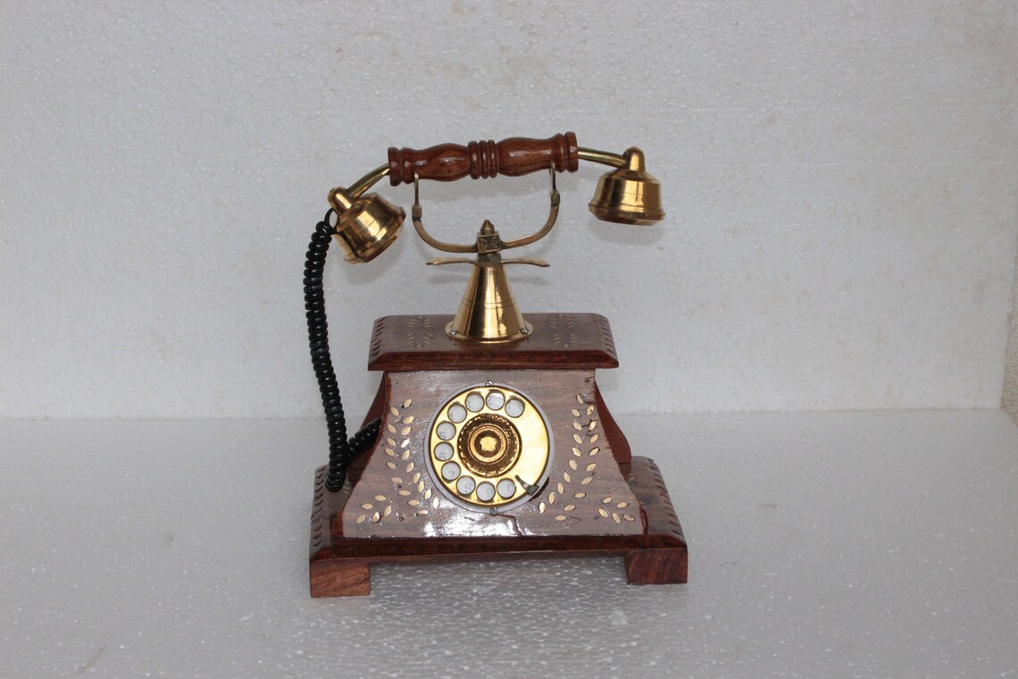 Wooden Telephone New Handcrafted Old Style Home Decor/ Royal - Etsy
