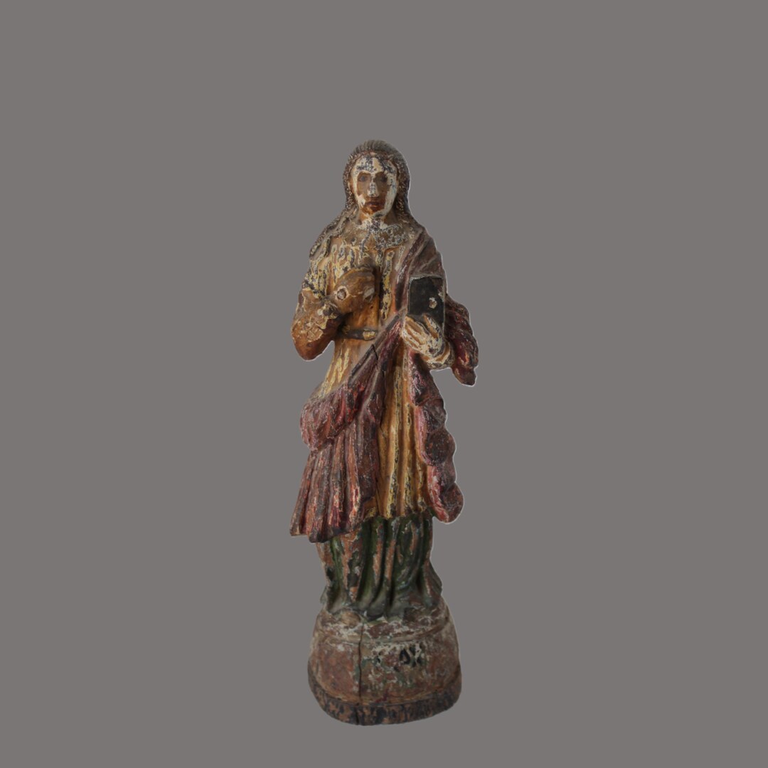 Wooden Antique Church Figure, Old Christian Figures, and Sculptures ...