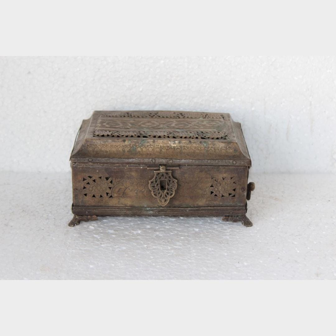 White Metal Brass Pan Dan Box 1900s Old Vintage Rare Antique ...
