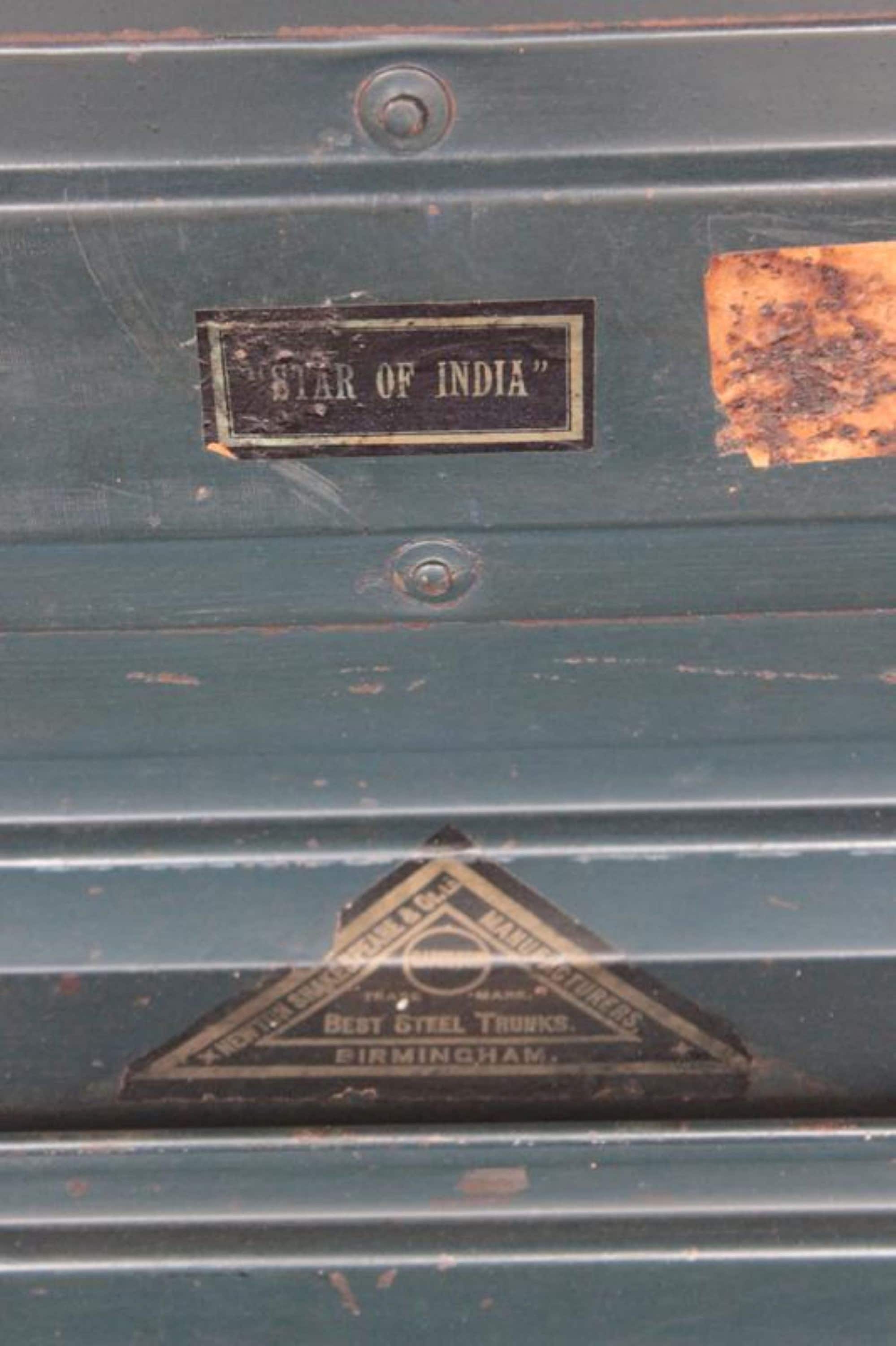 Iron Trunk Box Antique Old Vintage Brass Lock Trunk Storage - Etsy