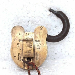 Vintage Brass Padlock Rare Brass Lock and Key Antique - Etsy