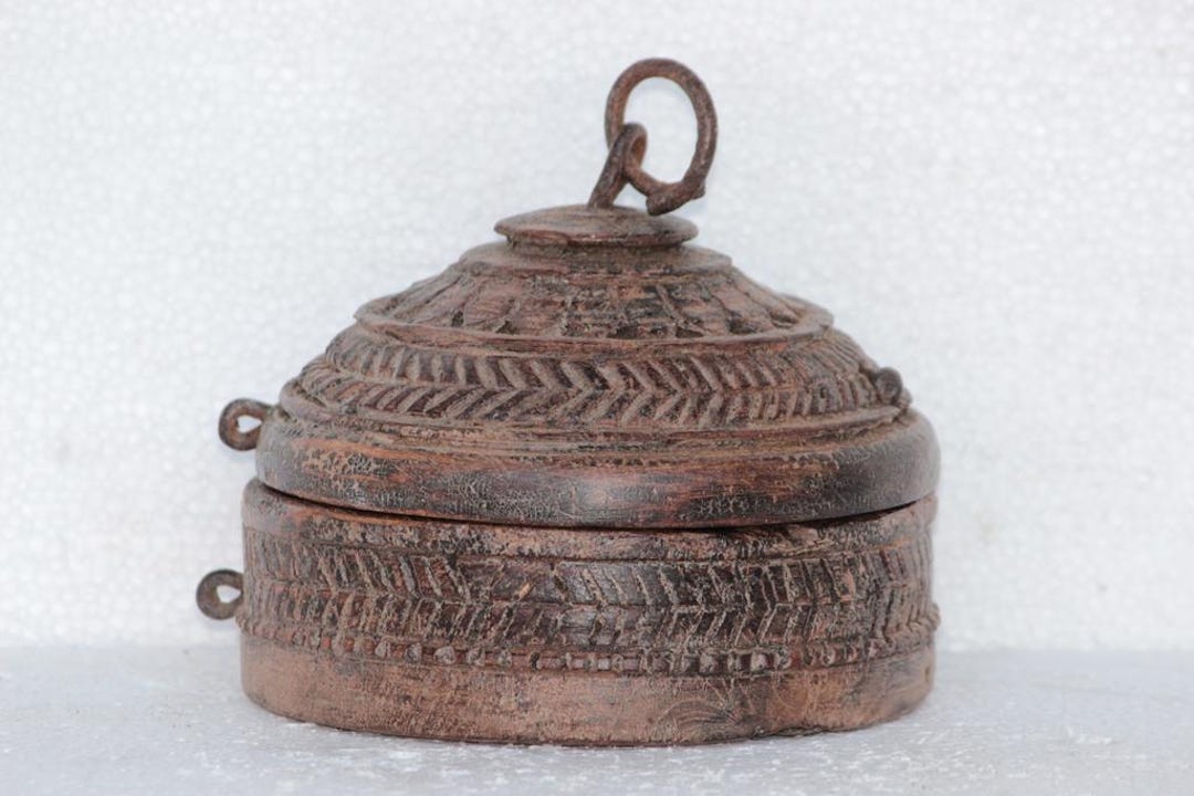 Wooden Tikka Box Carved Old Vintage Indian Home Decor Collectible - Etsy