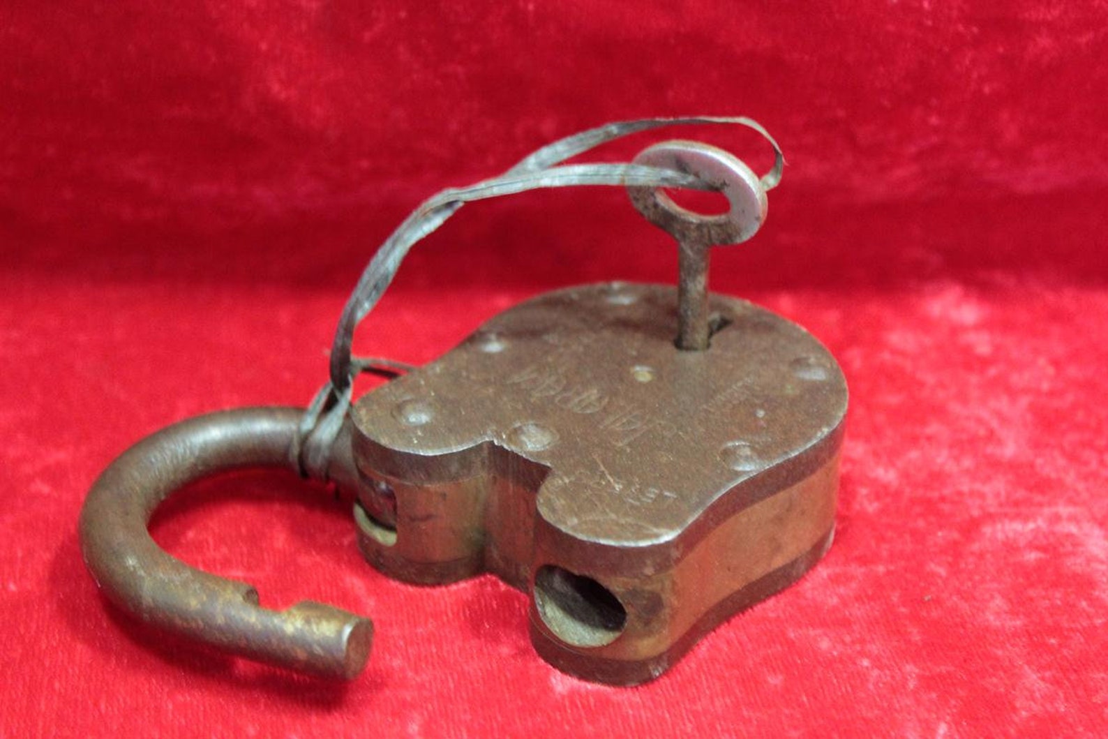 Iron Brass Lock and Key 1900 Vintage Antique Rare Home Decor ...