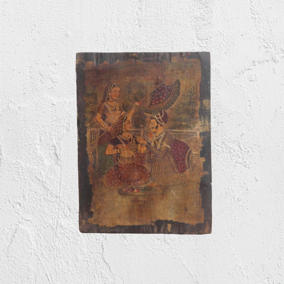 Old Vintage Paintings on Teak Wood Antique Home Decor Rare Collectible ...