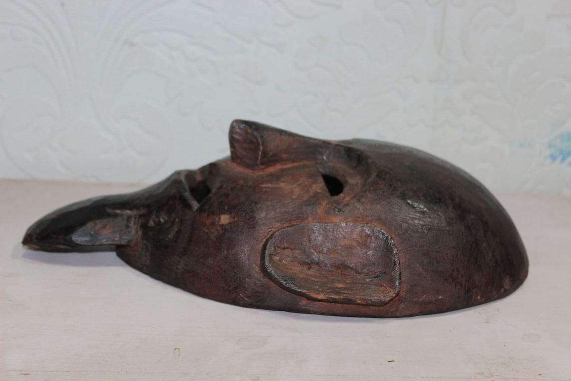 Wooden Wall Mask Vintage Old Style Antique Decorative Halloween Gifts ...