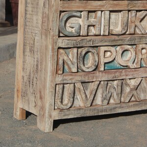 Alphabet Chest of Drawers-kids Toddlers Room Furniture-nursery Wooden ...