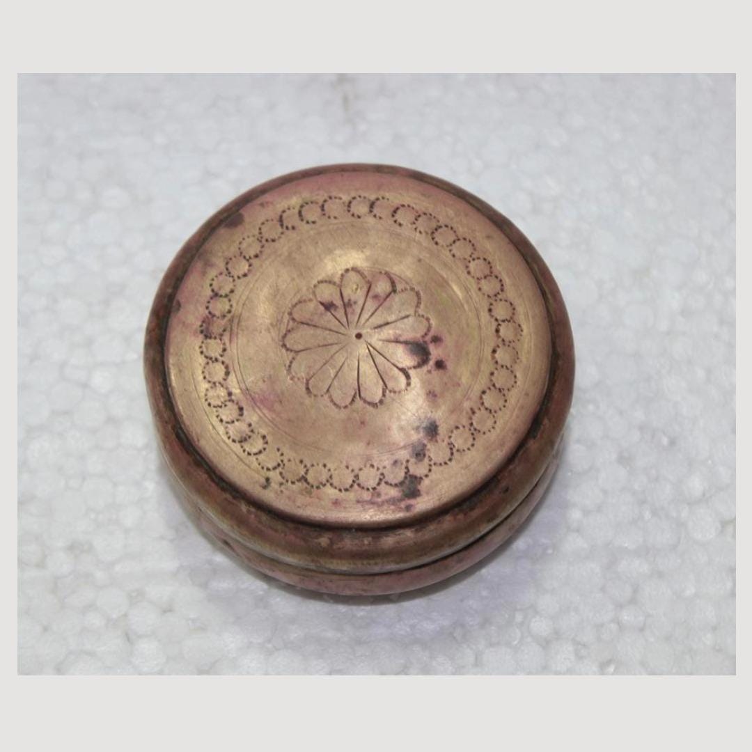 Antique Brass Jewelry Box | Small 1900s Carved Brass Box | Vintage ...