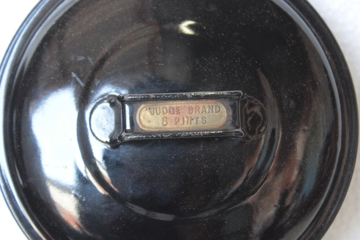2 Pc Old Enamelware Judgeware Cooking Pot Vintage Kitchenware ...