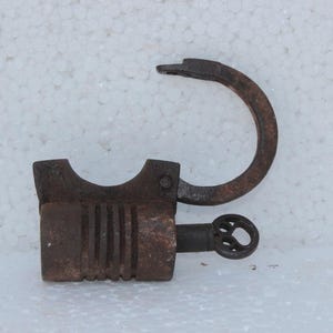 Iron Lock and Key 1900s Old Vintage Antique Rare Collectible Padlock - Etsy