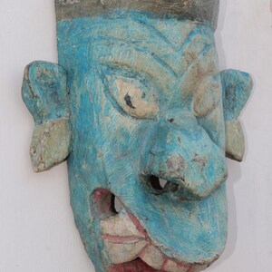 Wooden Mask 1900s Old Vintage Handcrafted Home Wall Decor Collectible ...