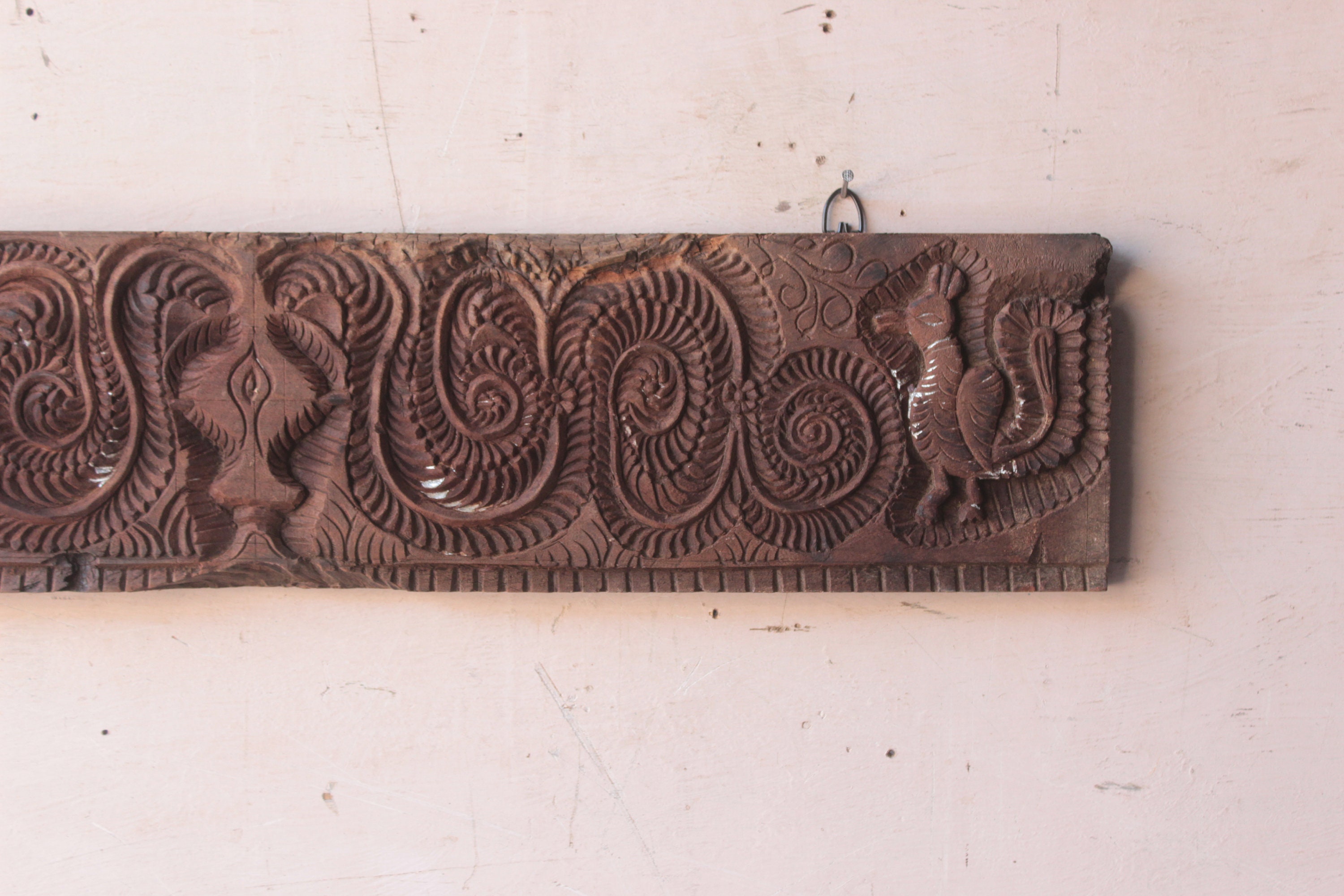 Old Wooden Hand Carved Wall Panel-vintage Wooden Wall Decor Panel ...