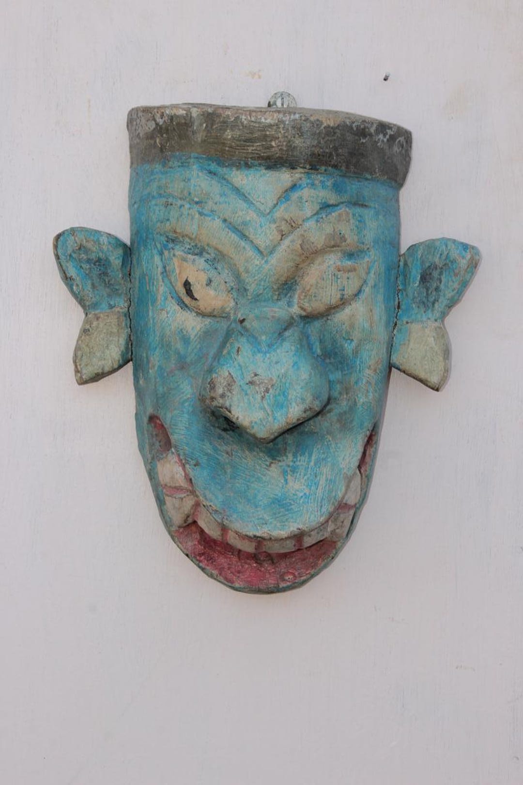Wooden Mask 1900s Old Vintage Handcrafted Home Wall Decor Collectible ...