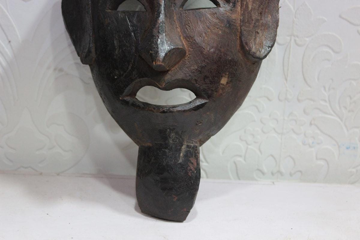 Wooden Wall Mask Vintage Old Style Antique Decorative Halloween Gifts ...