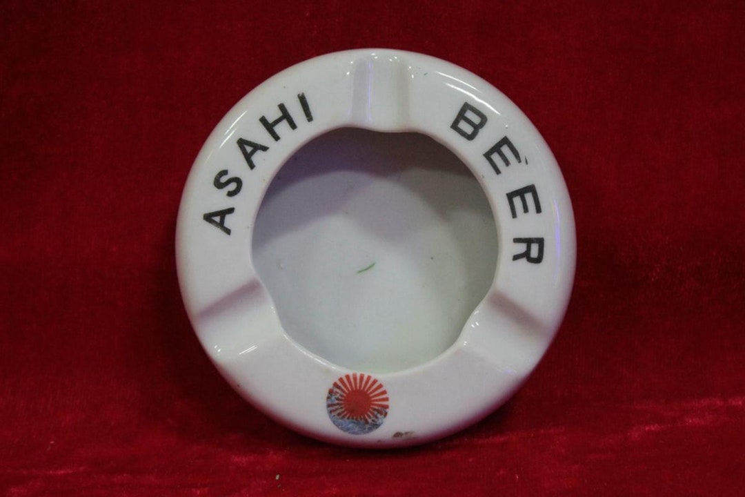 Old Vintage Antique Asahi Beer Cigarette Ashtray Collectible, Made in ...