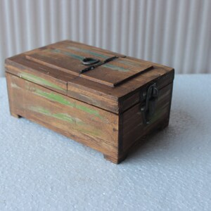 Vintage Handmade Wooden Shaving, Makeup Box With Mirror Old Collectible ...