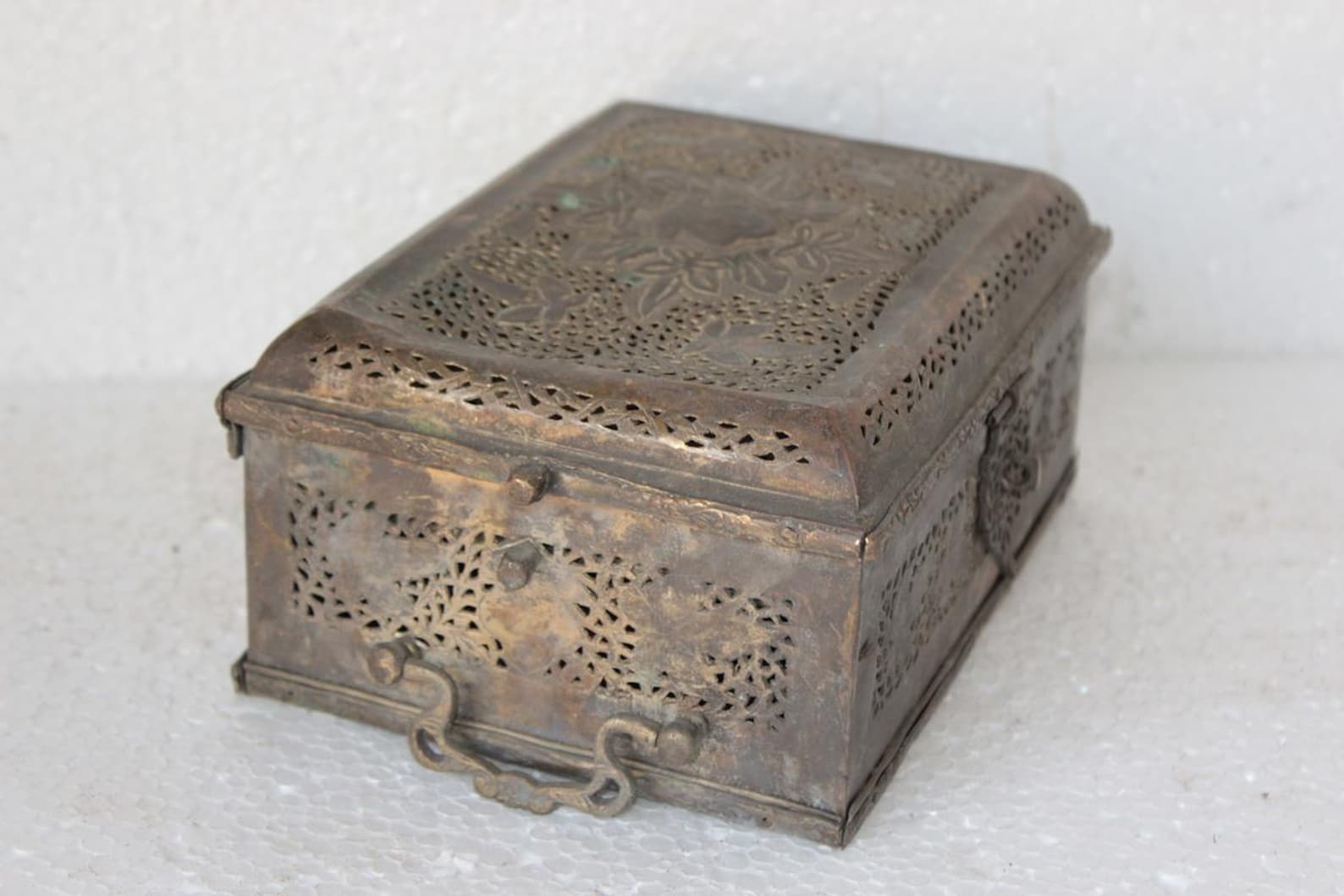 White Metal Brass Pan Dan Box 1900s Old Vintage Rare Antique ...