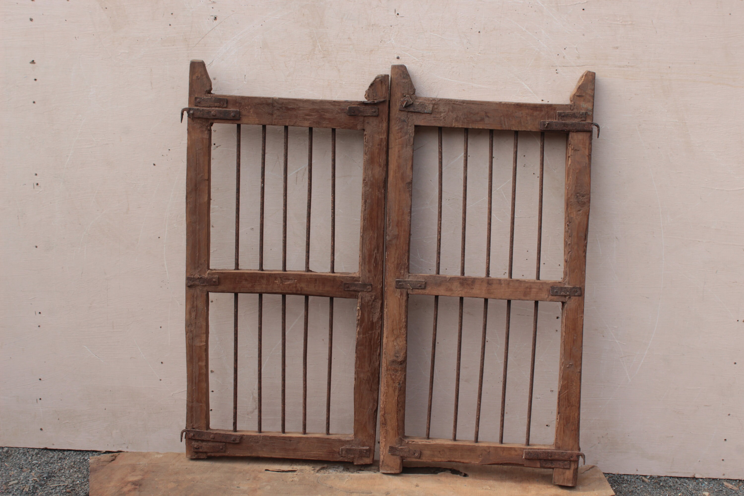Antique Indian Teak Wood Garden Dog Gates - Etsy