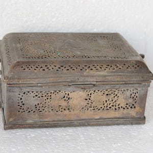 White Metal Brass Pan Dan Box 1900s Old Vintage Rare Antique ...